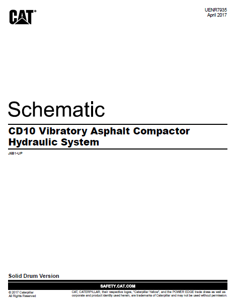 EN CAT Paving Compactor CD10 Vibratory Asphalt Solid Drum Version ...