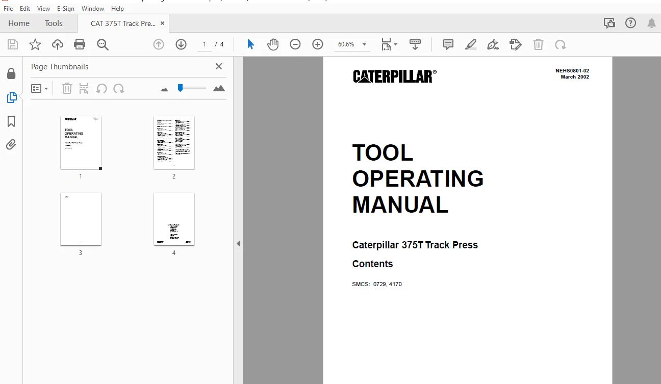 Caterpillar 375T Track Press Tool Operating Manual – PDF – HeyDownloads ...