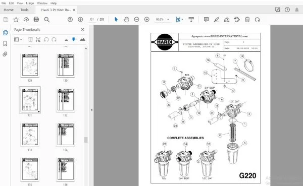 Hardi 3 Pt Hitch Boom Delta Eagle SPC 80′, 90′ Parts Manual – PDF ...