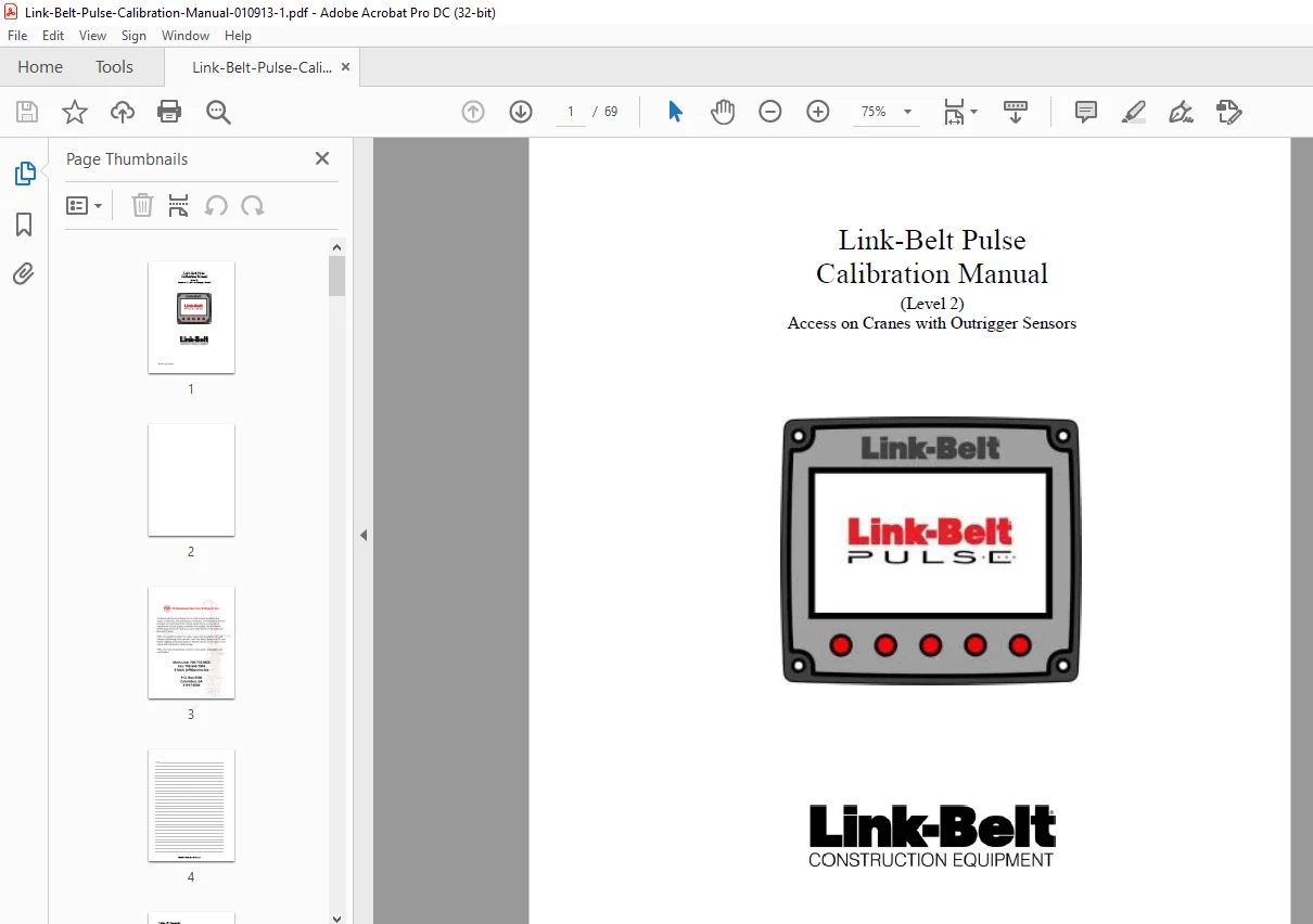 Link‐Belt Pulse Calibration Manual – PDF DOWNLOAD – HeyDownloads ...